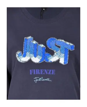 Just Cavalli Sequin Letter Logo Sweater
