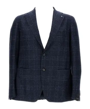 Tagliatore Single-breasted Tweed Blazer - Black