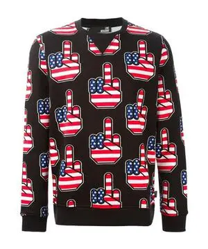 Moschino Printed Long-sleeved Sweater - Black