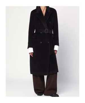 Tagliatore Double-breasted Belted Coat - Black