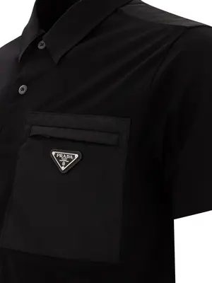 Prada Logo Plaque Short-sleeved Polo Shirt