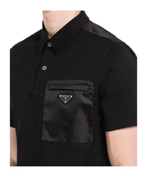 Prada Logo Plaque Short-sleeved Polo Shirt
