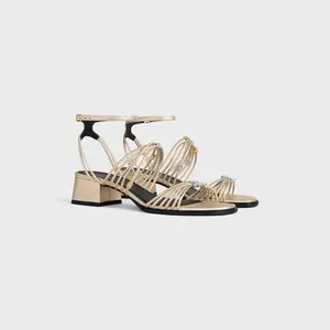 Celine Clémence Heeled Sandal In Laminated Lambskin