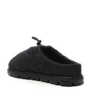 Prada Quilted Logo Detail Mules