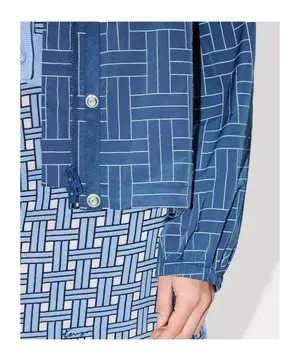 Kenzo Weave Pattern Long Sleeve Windbreaker Jacket