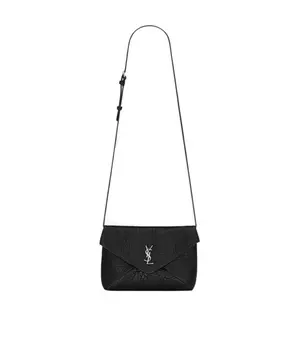 Saint Laurent Cassandre Envelope Messenger Bag - Black