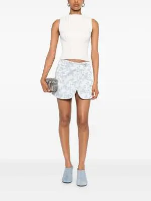 Coperni Graphic Pattern Skirt - Blue