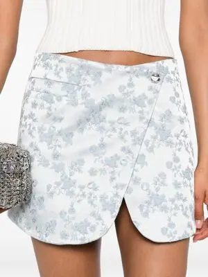 Coperni Graphic Pattern Skirt - Blue