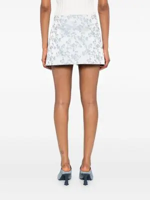 Coperni Graphic Pattern Skirt - Blue