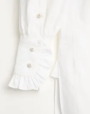Valentino Garavani Ruffled Long-sleeved Mini Dress