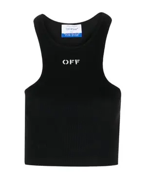Off-white Cropped Camis Tanks For Women