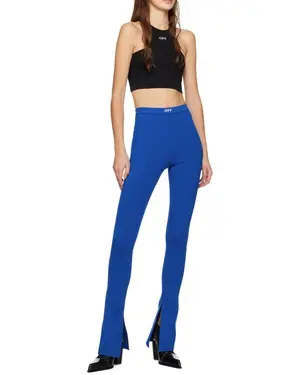 Off-White Off" Logo Cropped Ribbed Tank Top