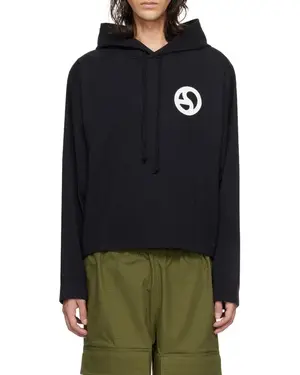 Acne Studios Logo Print Drawstring Hoodie