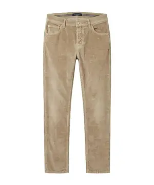 Jacob Cohen Slim-fit Corduroy Trousers With Logo Patch - Light Brown