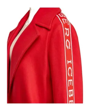 Iceberg Single-breasted Coat With Logo Detail