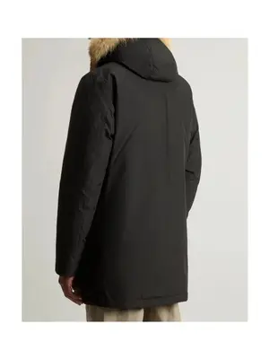 Woolrich Hooded Parka With Removable Fur Trim