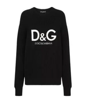 Dolce & Gabbana Logo-embroidered Wool Jumper
