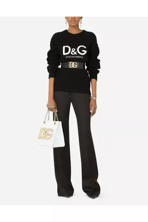 Dolce & Gabbana Logo-embroidered Wool Jumper