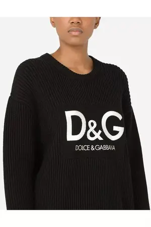 Dolce & Gabbana Logo-embroidered Wool Jumper