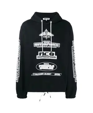 Alexander McQueen Logo Pattern Hooded Sweater