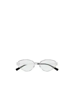 Gucci Oval Frame Glasses - Silver