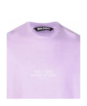 Palm Angels Pxp Creative Services Emb Tee Lilac Bla