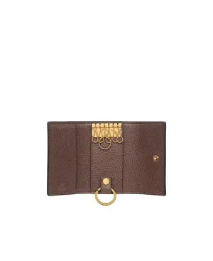 Gucci Double G Web Striped Key Bag