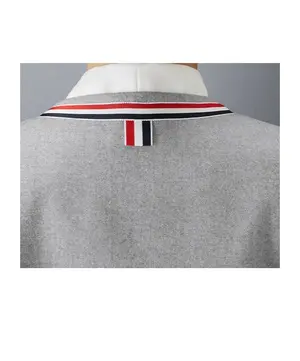 Thom Browne Cropped Flannel Jacket With Bow Detail
