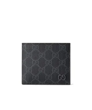 Gucci Monogrammed Bifold Wallet - Black