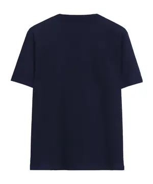 Burberry Logo Printed Crewneck T-shirt - Navy