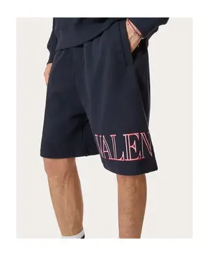 Valentino Garavani Logo Print Drawstring Shorts