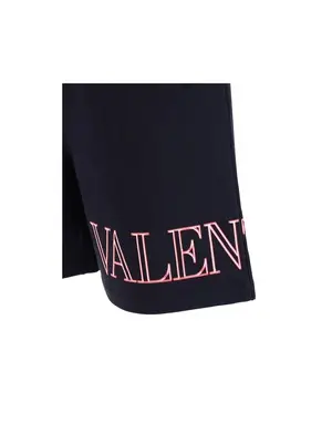 Valentino Garavani Logo Print Drawstring Shorts