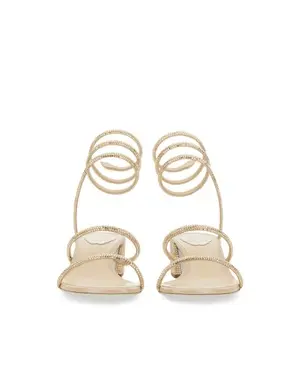 Rene Caovilla Embellished Open Toe Sandals - Nude