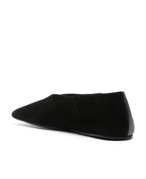 JIL SANDER Square-toe Slip-on Ballerina Flats - Black