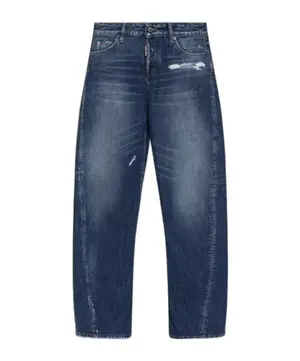 Dsquared2 Distressed Loose-fit Jeans - Blue