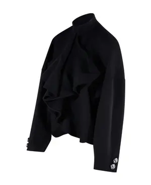 Emilio Pucci Ruffled High Neck Jacket