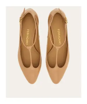 FERRAGAMO Ball-heel T-strap Pumps