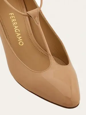 FERRAGAMO Ball-heel T-strap Pumps
