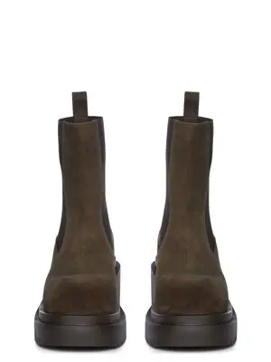 Rick Owens Beatle Bogun Block Heel Chelsea Boots - Black