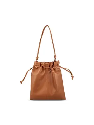 Celine Small Crystal Pouch In Lambskin - Brown