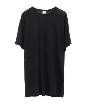 TOTEME Crewneck Knitted T-shirt With Short Sleeves - Black