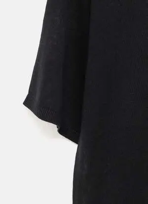 TOTEME Crewneck Knitted T-shirt With Short Sleeves - Black