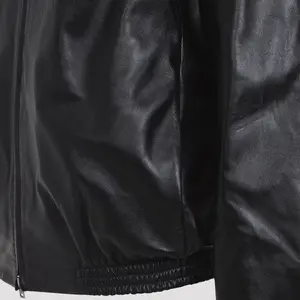 Acne Studios Leather Bomber Jacket - Black