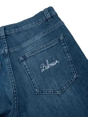 Balmain Embroidered Logo Jeans
