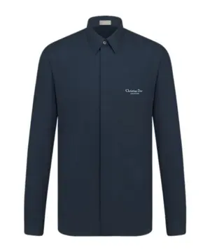 Dior Embroidery Shirt - Blue