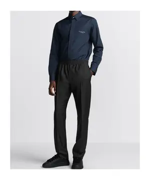 Dior Embroidery Shirt - Blue