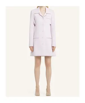 COURREGES Courrèges A-line Wool Coat With Embroidered Logo