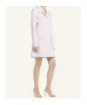 COURREGES Courrèges A-line Wool Coat With Embroidered Logo