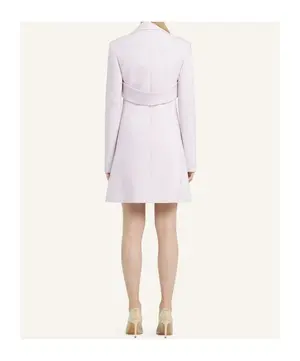 COURREGES Courrèges A-line Wool Coat With Embroidered Logo