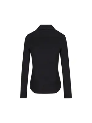 Celine Cotton Jersey Shirt With Snap-button Closure - Black
